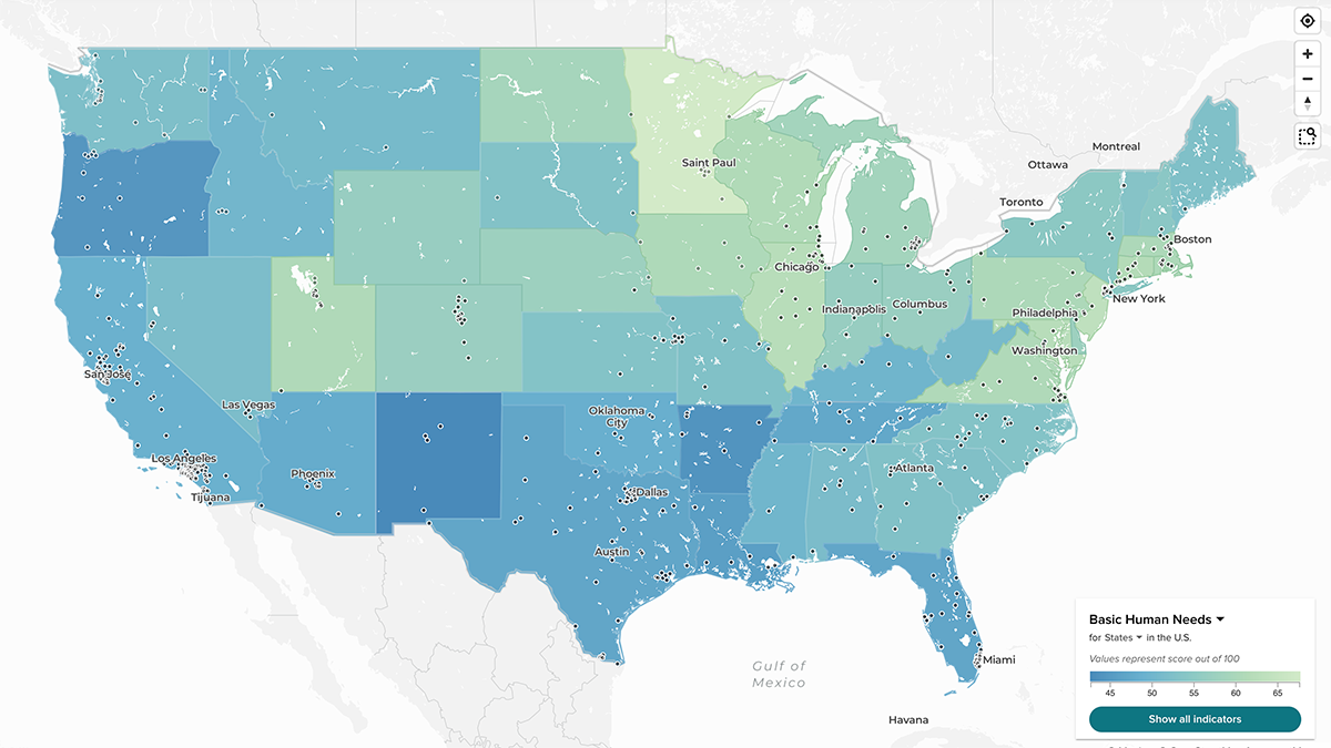 Social Progress Imperative Map & Scorecard
